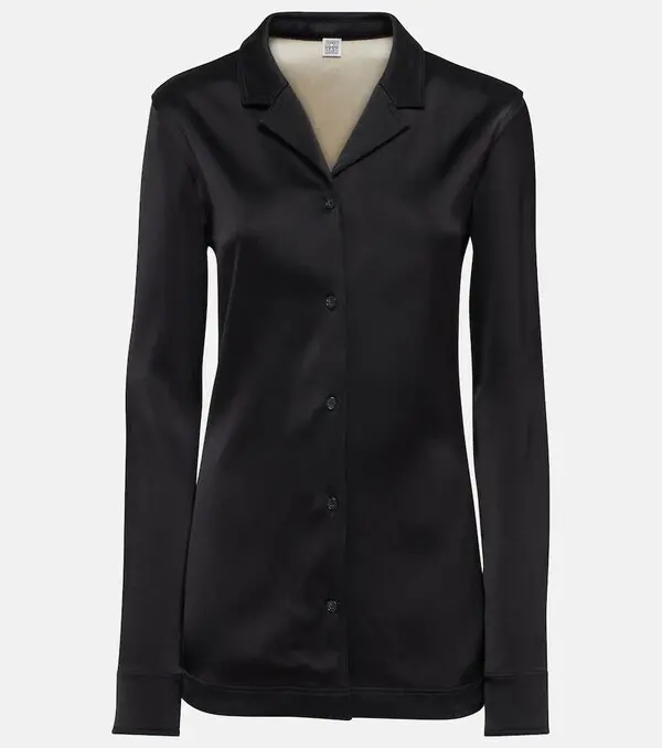 TOTEME Satin Shirt - Black