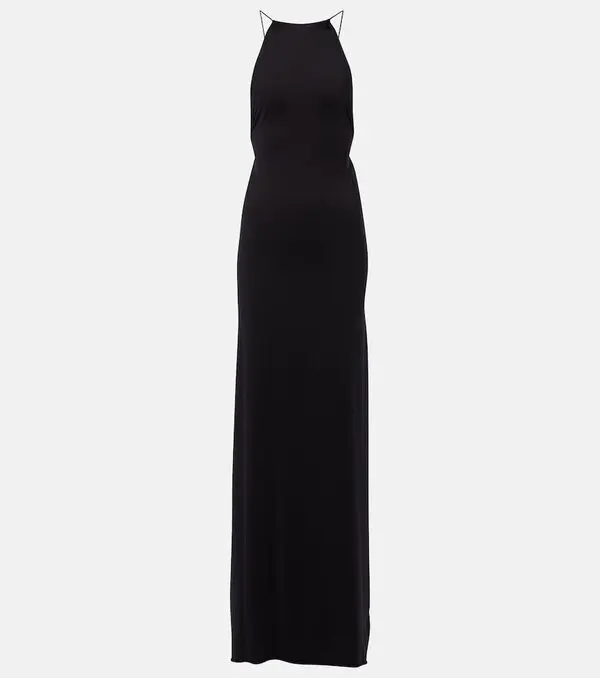 Coperni Suspended Triangle Open-back Maxi Dress - Black