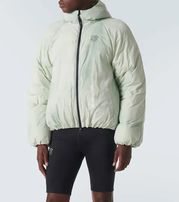 Loewe X On Tie-Dye Technical Puffer Jacket In White - 40% Off