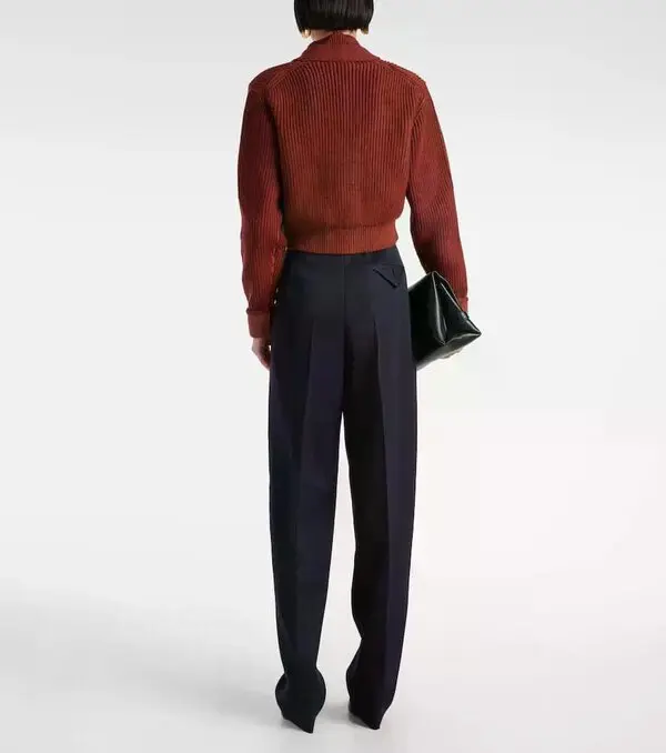 Victoria Beckham Cropped Wool-blend Cardigan
