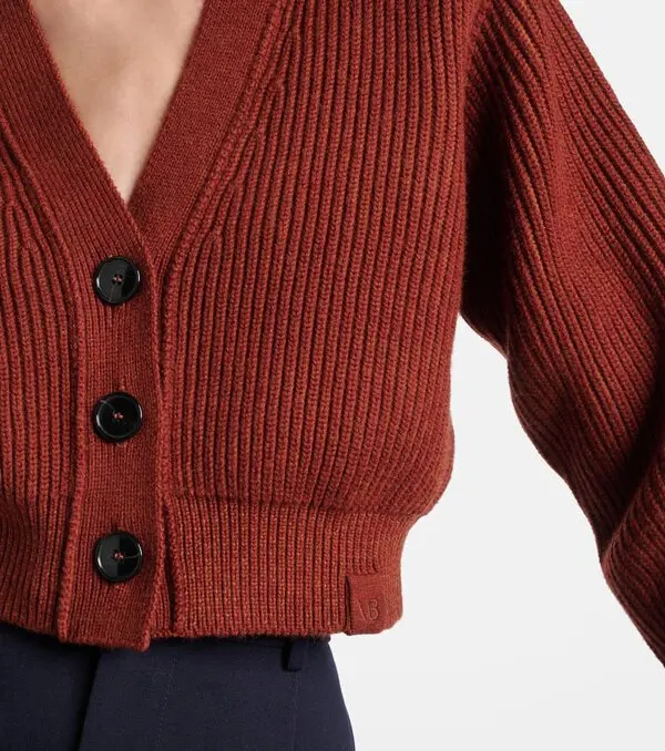 Victoria Beckham Cropped Wool-blend Cardigan