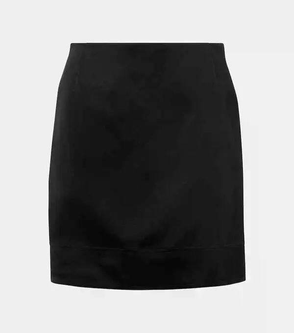 TOTEME Satin Mini Skirt - Black