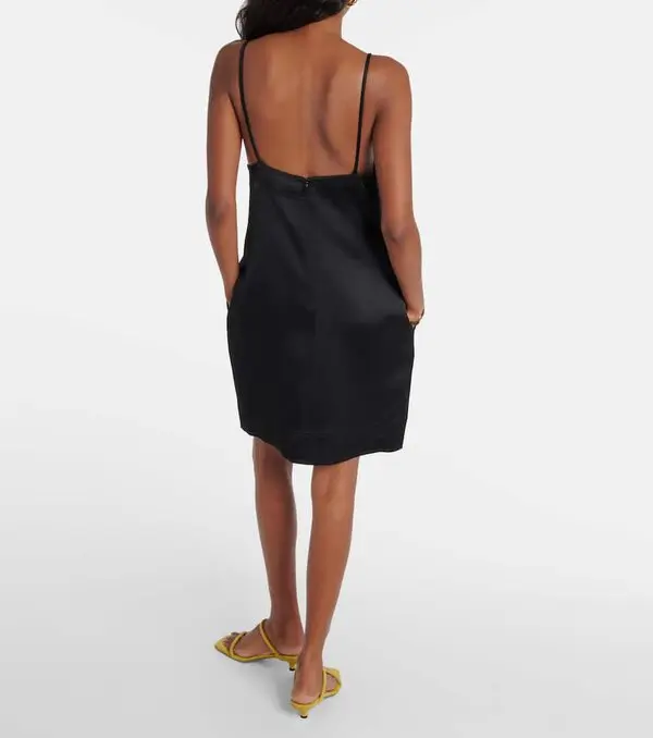 TOTEME Satin Slip Dress - Black