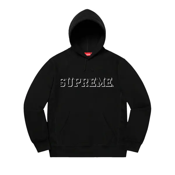 Supreme Drop Shadow Hooded Sweatshirt - Black