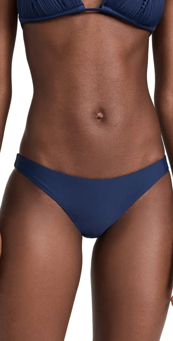 PQ Basic Ruched Bikini Bottoms - Navy