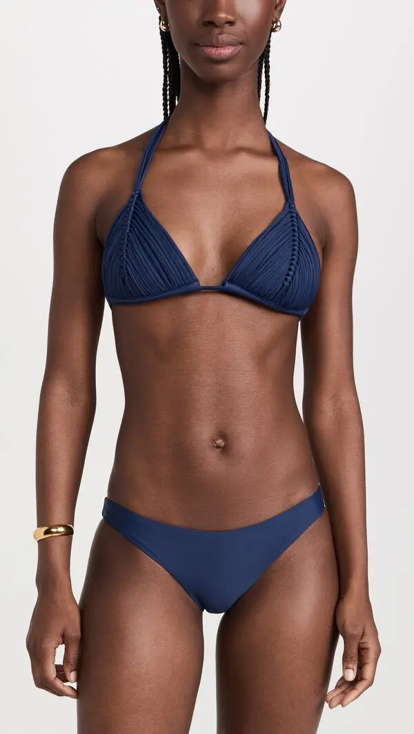 PQ SWIM Isla Triangle Bikini Top - Navy