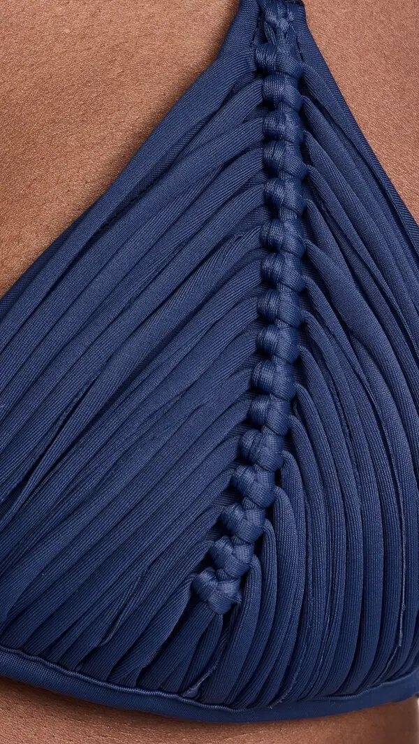 PQ SWIM Isla Triangle Bikini Top - Navy