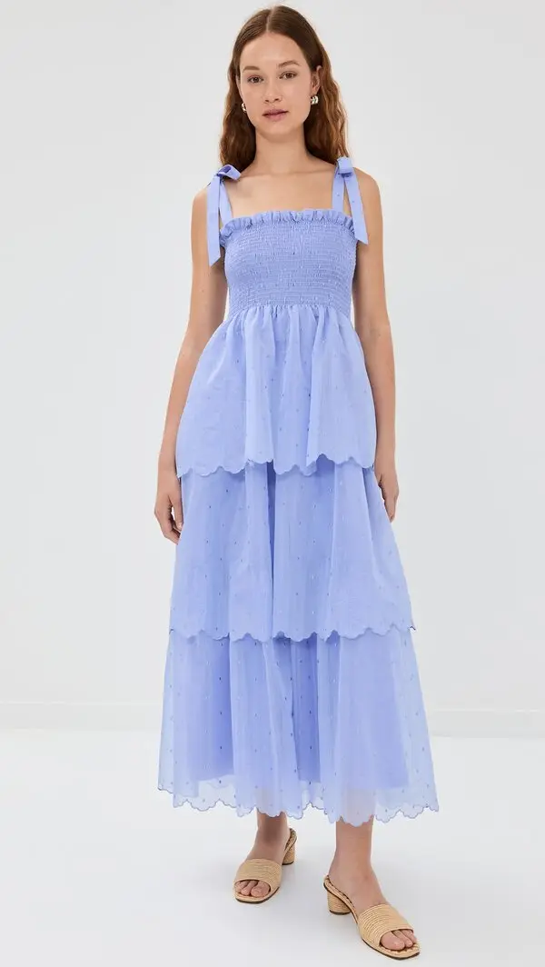 Hill House Home The Elise Nap Dress In Hyacinth - 50% Off