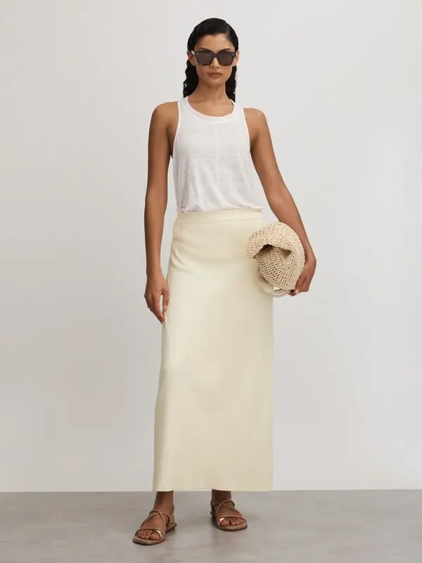 Anna Quan Ines Knitted Cotton Midi Skirt