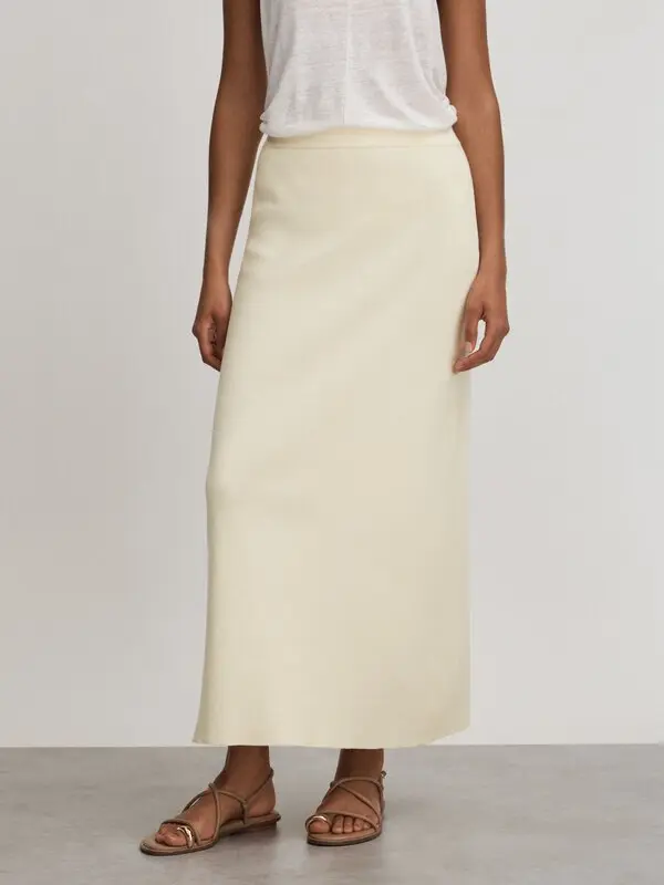 Anna Quan Ines Knitted Cotton Midi Skirt