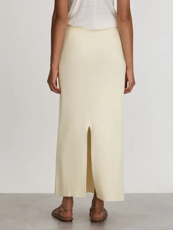 Anna Quan Ines Knitted Cotton Midi Skirt