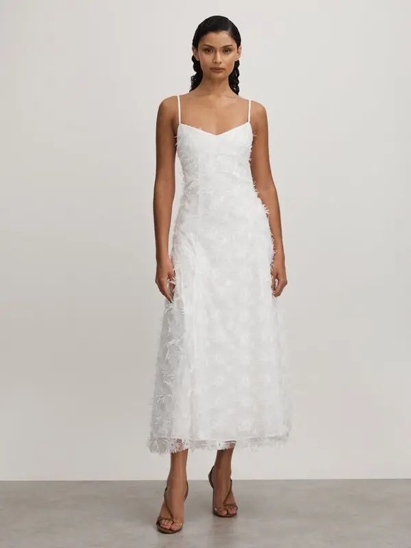 Anna Quan Applique Drop Waist Maxi Dress