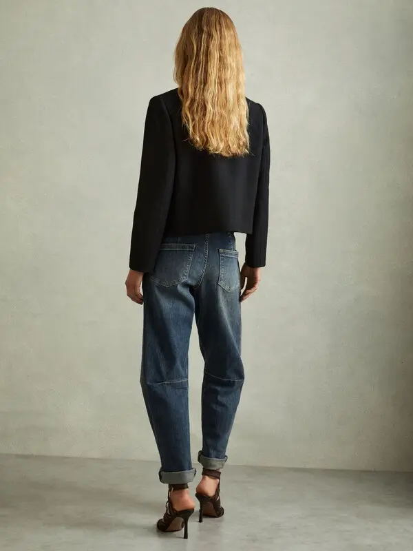 REISS Nola Cropped Wool Jacket