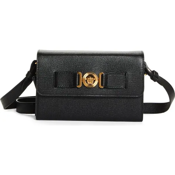 Versace Medusa Biggie Crossbody Bag - Black-versace Gold