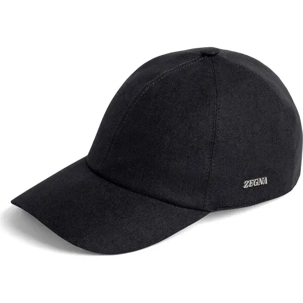 Zegna Oasi Linen Baseball Cap - Blue Ciano