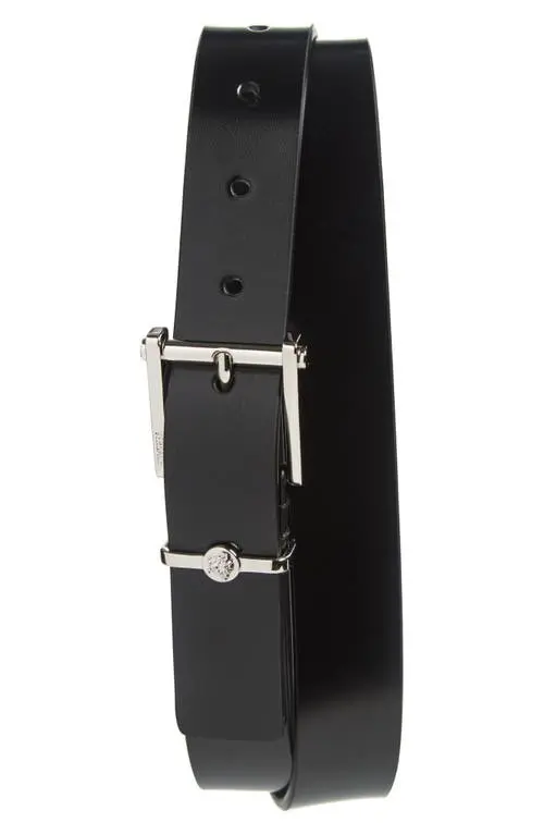 Versace Column Leather Belt - 1b00p-black-palladium
