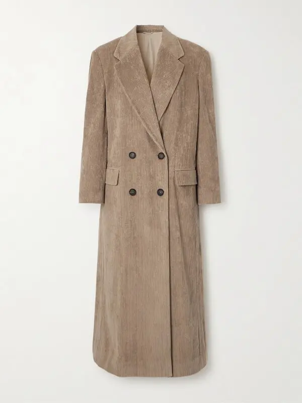 Brunello Cucinelli Double-breasted Corduroy Coat