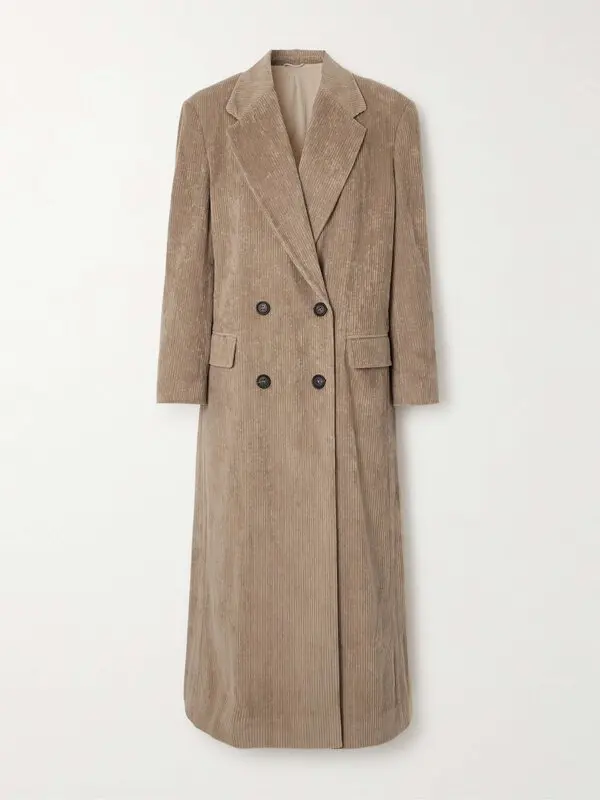 Brunello Cucinelli Double-breasted Corduroy Coat