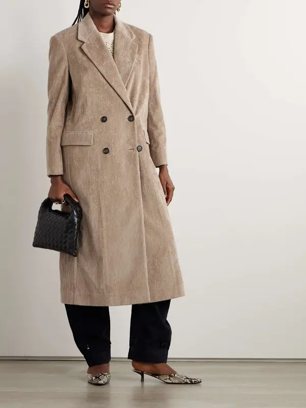Brunello Cucinelli Double-breasted Corduroy Coat