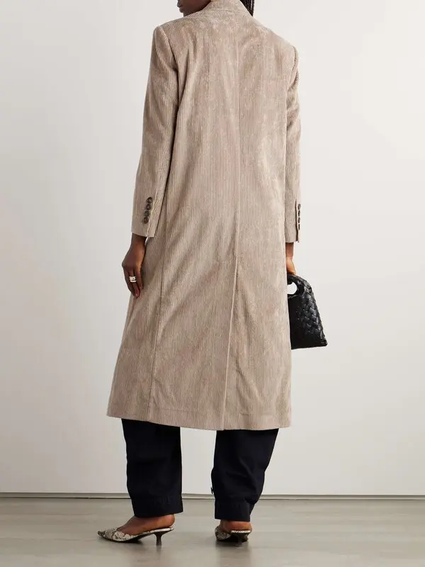 Brunello Cucinelli Double-breasted Corduroy Coat