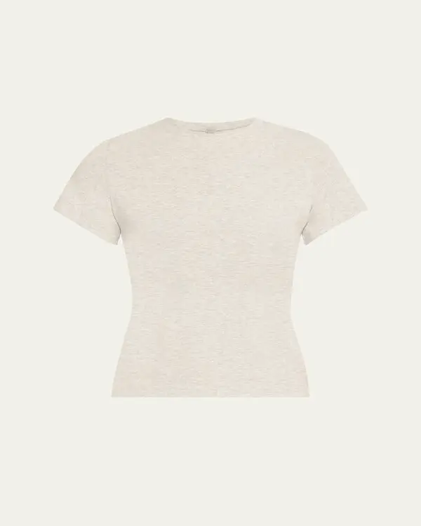 SKIMS Cotton Jersey Crewneck T-shirt - Light Heather Grey
