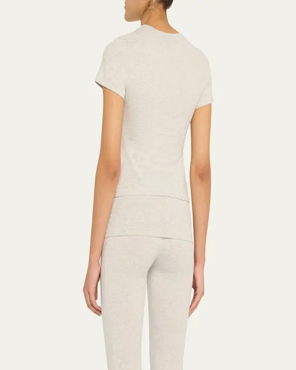 SKIMS Cotton Jersey Crewneck T-shirt - Light Heather Grey