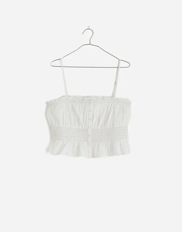 Madewell Smocked Button-front Top