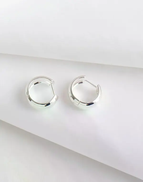 Madewell Demi-fine Chunky Small Hoop Earrings - Sterling Silver