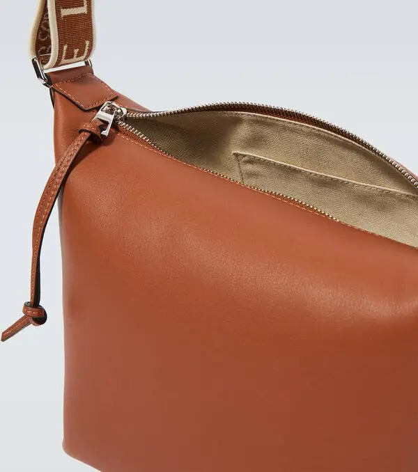 Loewe Cubi Small Leather Crossbody Bag - Brown