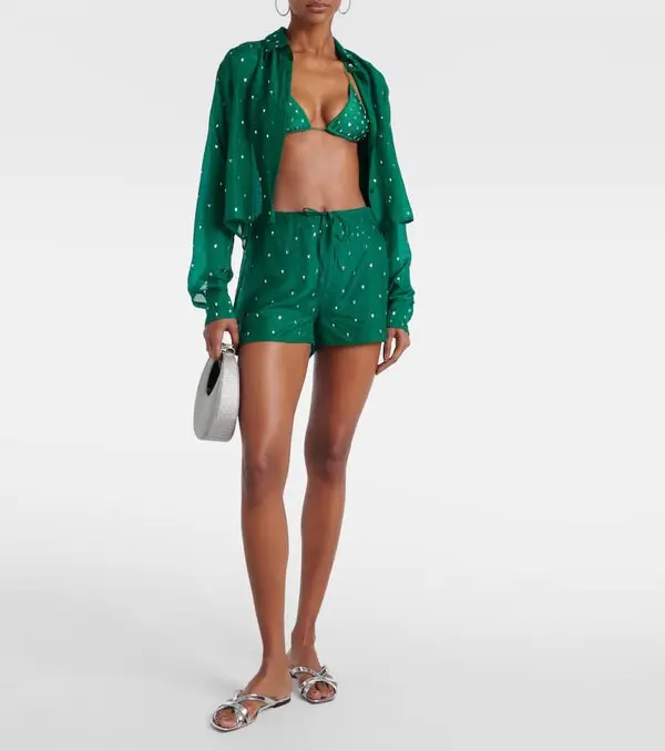 Oseree Gem Embellished Bikini - Green