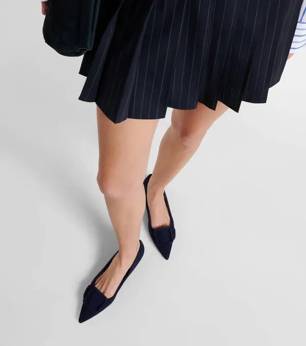 Manolo Blahnik Maysale Ballet Flats - Blue