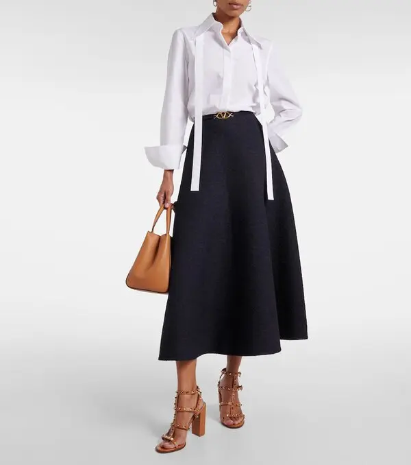 Valentino Garavani Tweed Midi Skirt