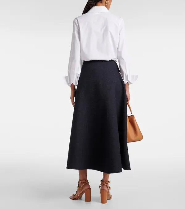 Valentino Garavani Tweed Midi Skirt