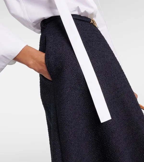 Valentino Garavani Tweed Midi Skirt