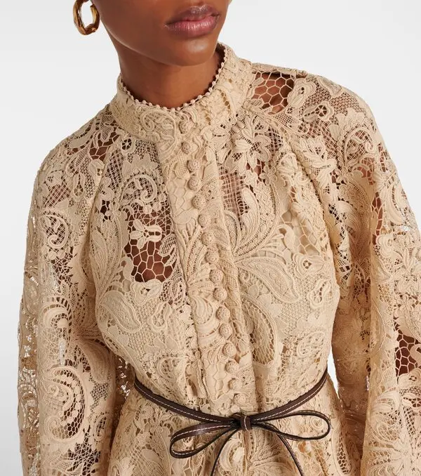 zimmermann waverly lace mini dress Zimmermann Waverly Lace Minidress In Neutrals - 20% Off