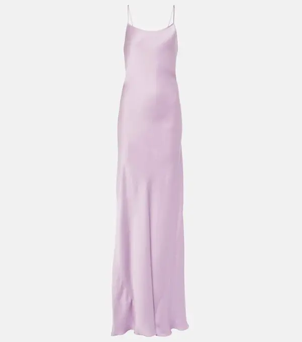 Victoria Beckham Satin Gown - Purple