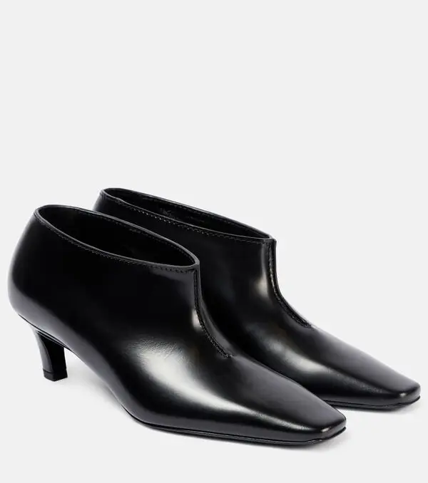 TOTEME Wide Shaft Leather Ankle Boots