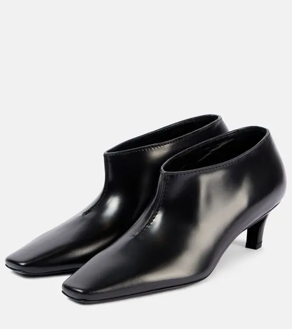 TOTEME Wide Shaft Leather Ankle Boots