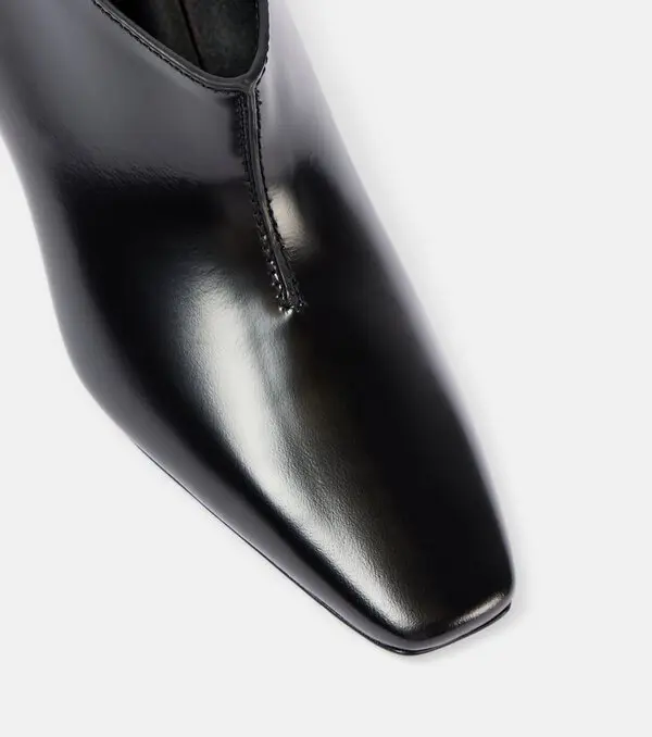 TOTEME Wide Shaft Leather Ankle Boots