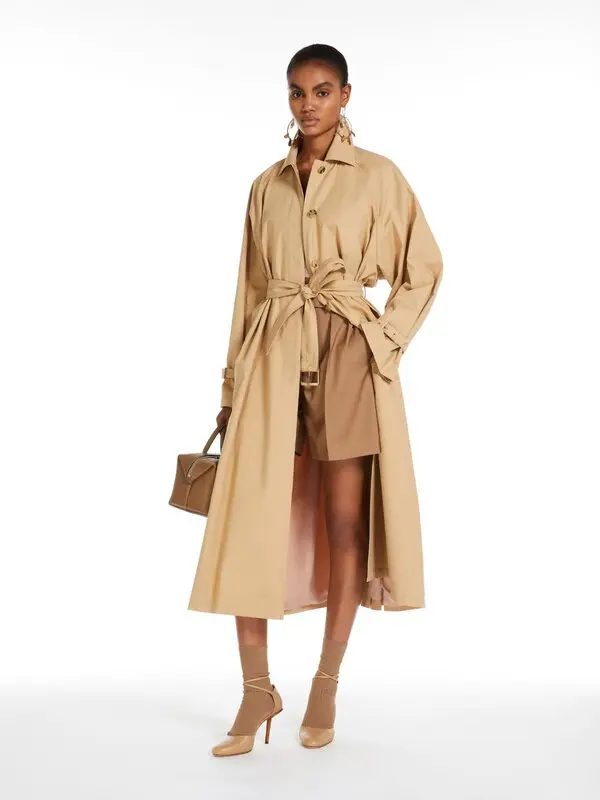 Max Mara Oversized Midi Trench Coat - Ecru | Editorialist