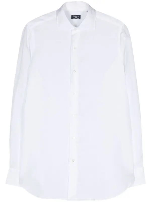 FINAMORE 1925 Cotton And Linen Blend Shirt - White