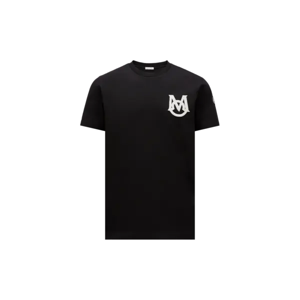 Moncler Monogram Cotton T-shirt - Black