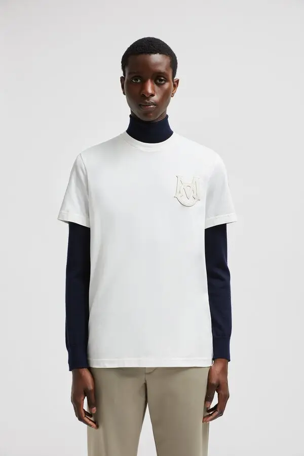 Moncler Monogram Cotton T-shirt - White