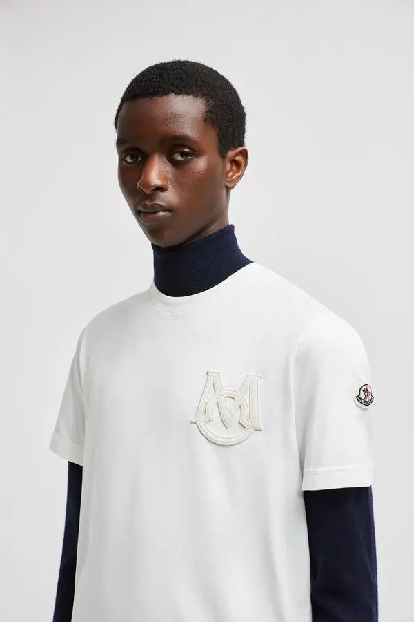Moncler Monogram Cotton T-shirt - White