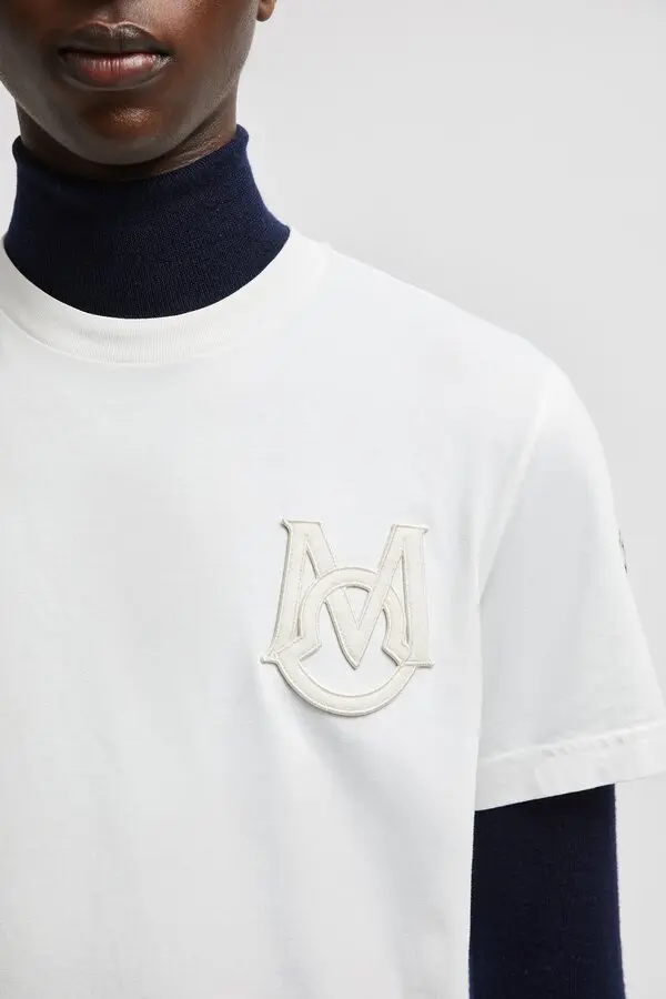 Moncler Monogram Cotton T-shirt - White