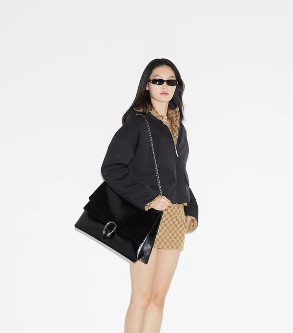 Gucci Large Leather Dionysus Shoulder Bag