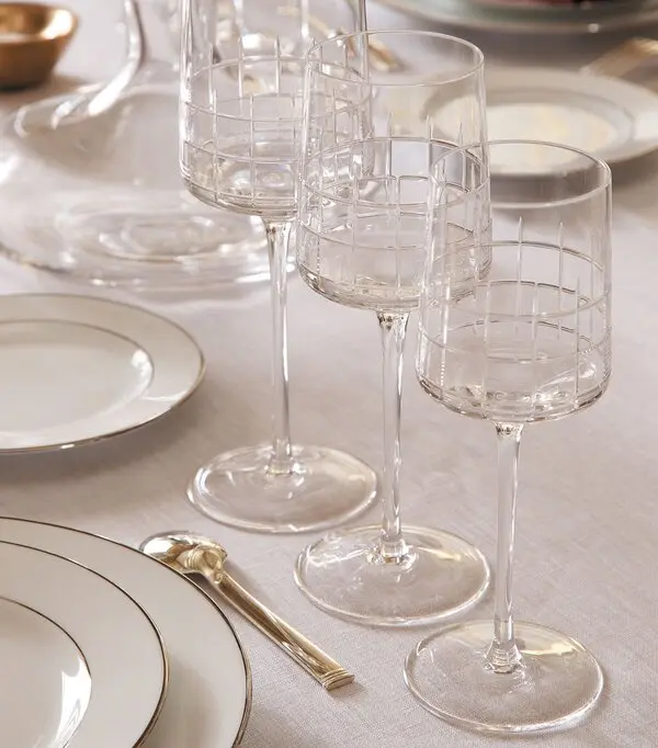 Christofle Graphik Crystal Water Goblets