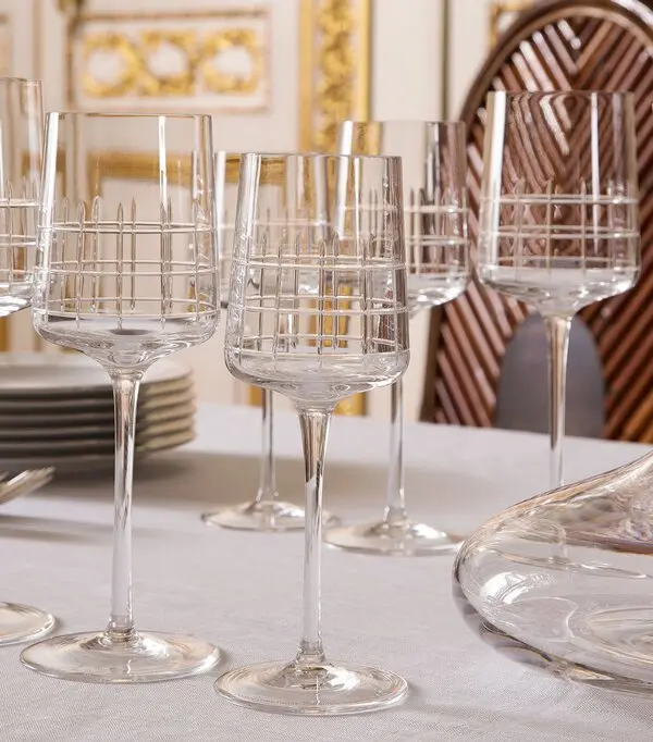 Christofle Graphik Crystal Water Goblets