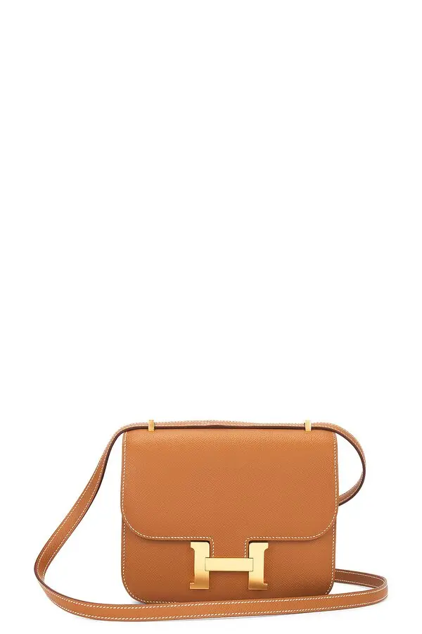 Hermès Epsom B Stamp Constance Shoulder Bag In Brown