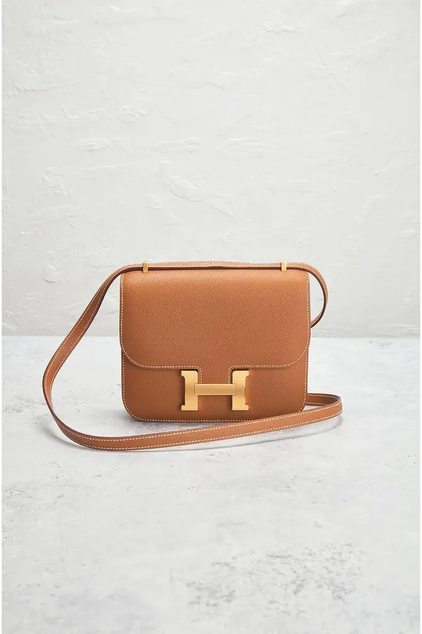 Hermès Epsom B Stamp Constance Shoulder Bag In Brown